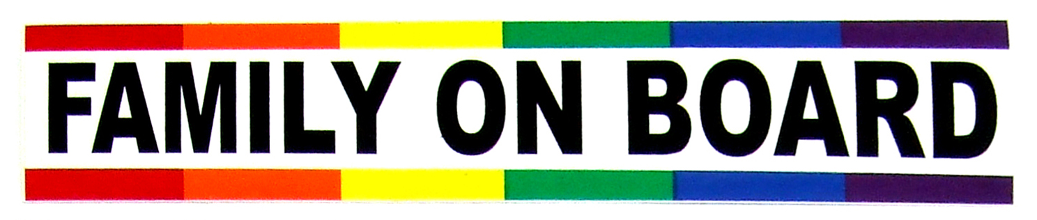 Sticker Bumper Rainbow Family on Board | MooLuxe