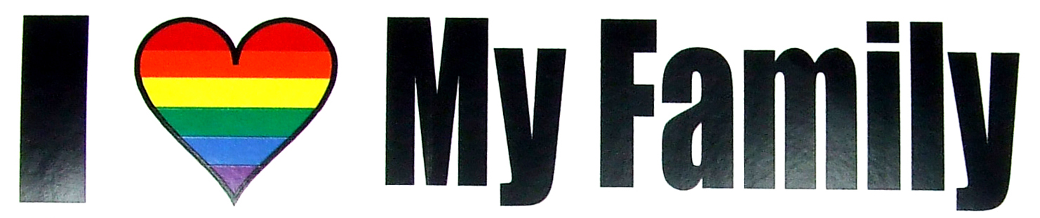 Sticker Bumper I Love My Family | MooLuxe