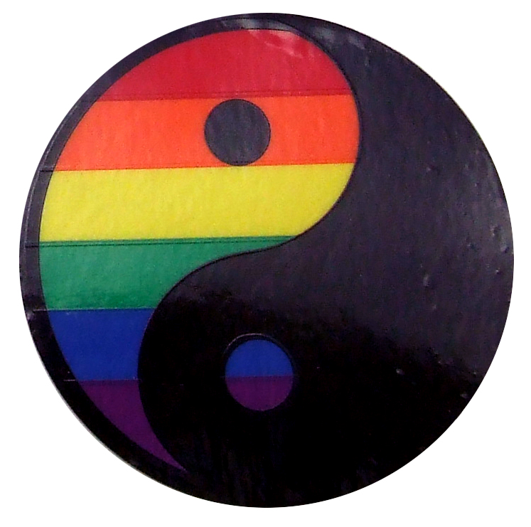 Rainbow Yin/Yang Sticker Static | MooLuxe