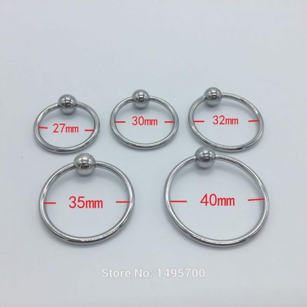 Stainless Steel Glans Ring with Ball - MooLuxe